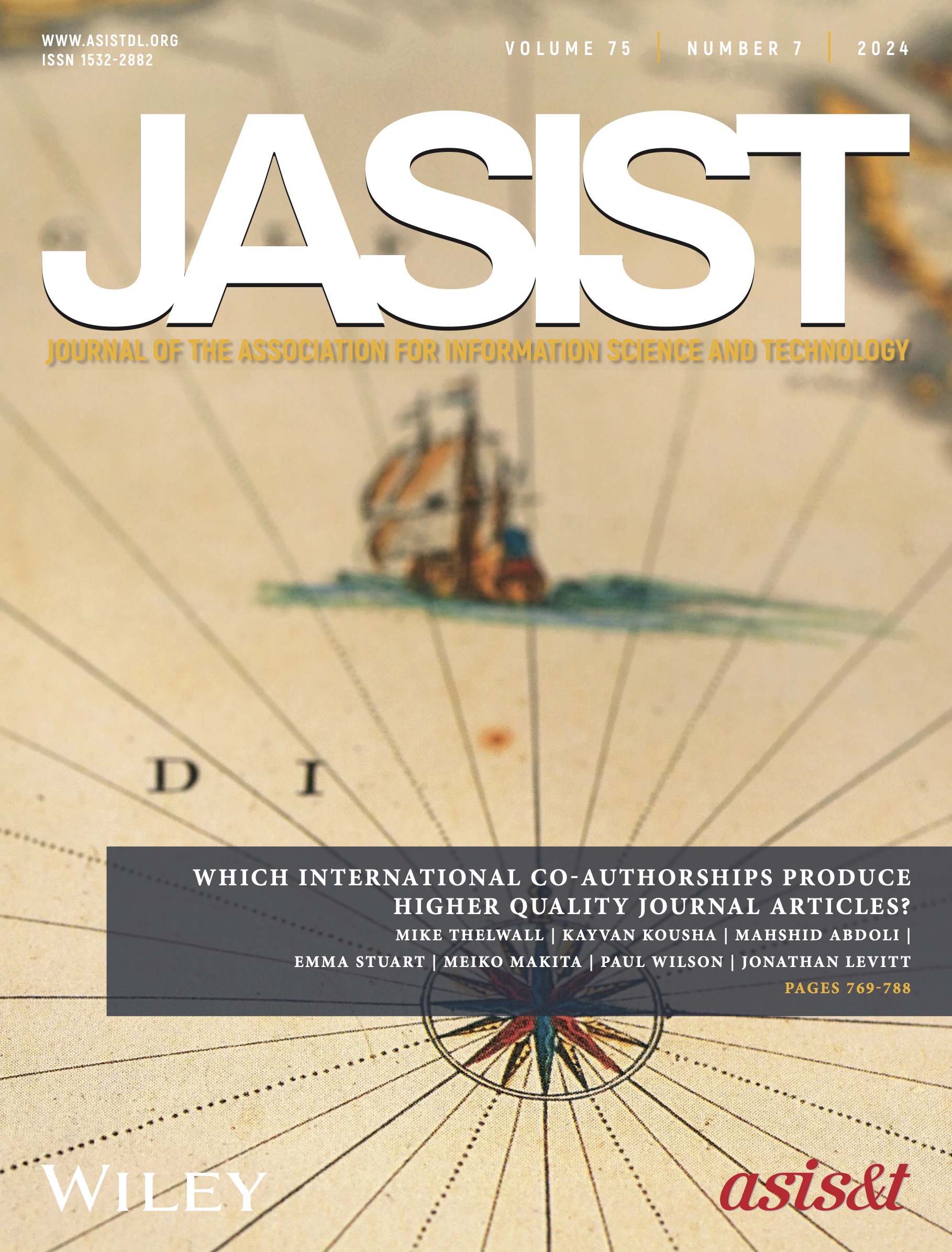 New from JASIST, July 2024 - Association for Information Science and ...