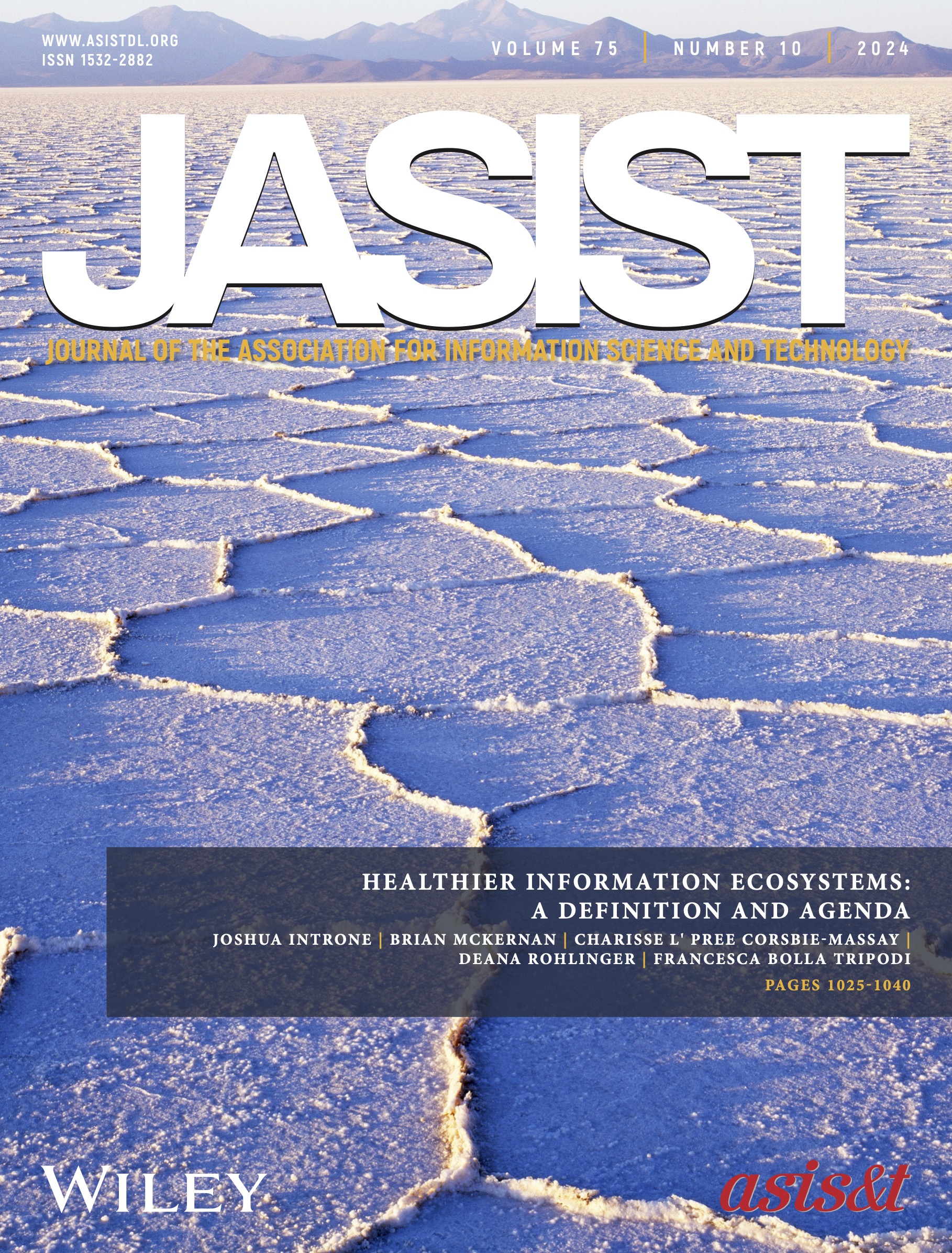 New from JASIST, November 2024 - Association for Information Science ...