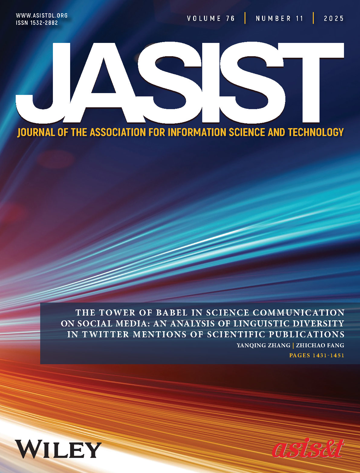 New from JASIST, November 2025 - Association for Information Science ...